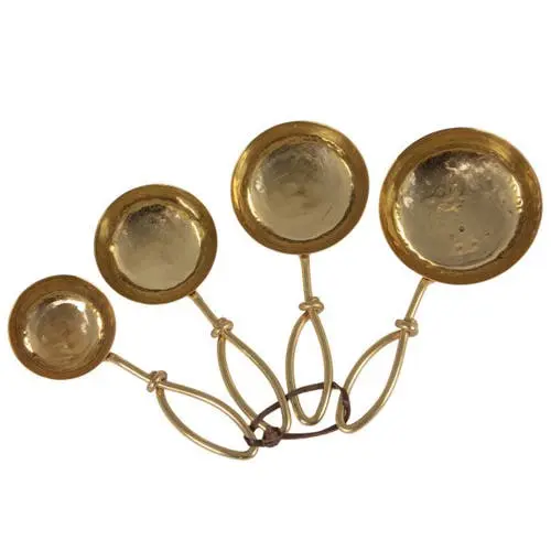 STORIED HOME Set Of 4 Hammered Stainless Steel Scoops