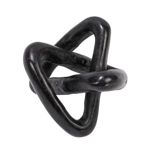 STORIED HOME Modern Decorative Marble Link Knot - Black