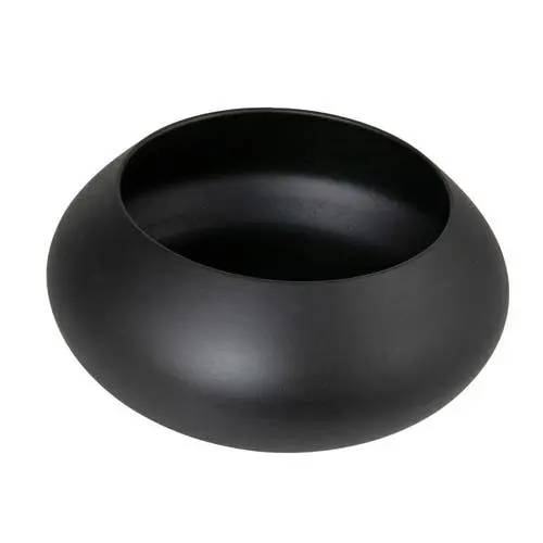 STORIED HOME Minimalist Round Mango Wood Bowl - Black