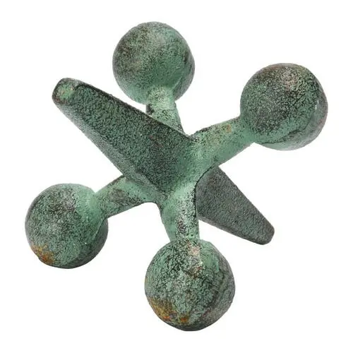 STORIED HOME Cast Iron Jack Accent - Green