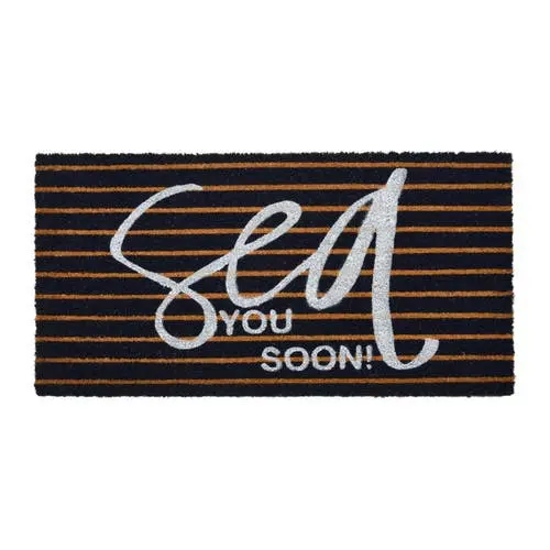 STORIED HOME Coir "sea You Soon" Entry Doormat - Blue