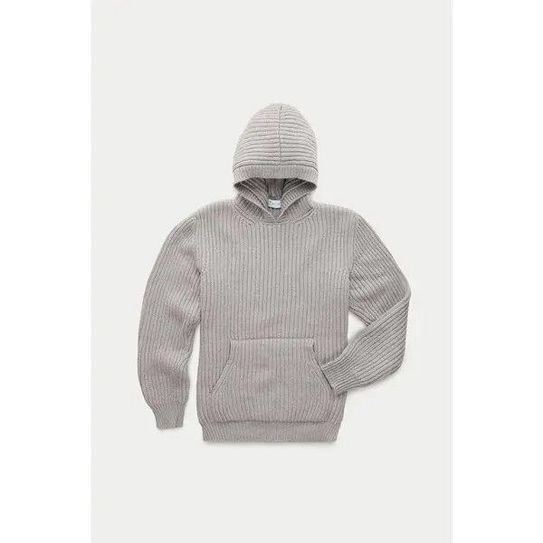 WOLF VS. GOAT (WVG) Wool Chunky Pullover Hoodie - Sawdust