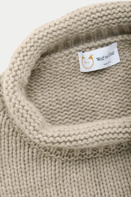 Wolf vs Goat Cashmere Chunky Roll Neck