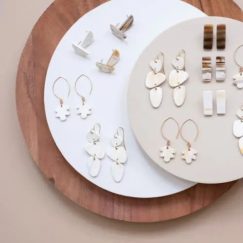 MAADILI COLLECTIVE Stacked Stone Drop Earrings