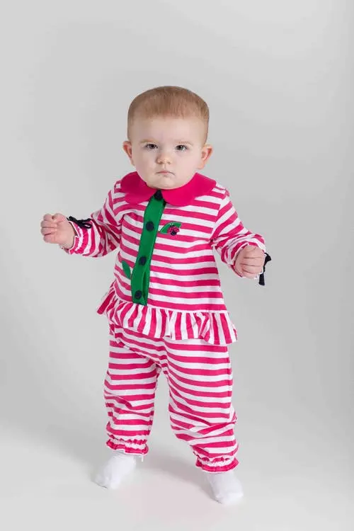 FLORENCE EISEMAN Stripe Knit Longall With Ladybug