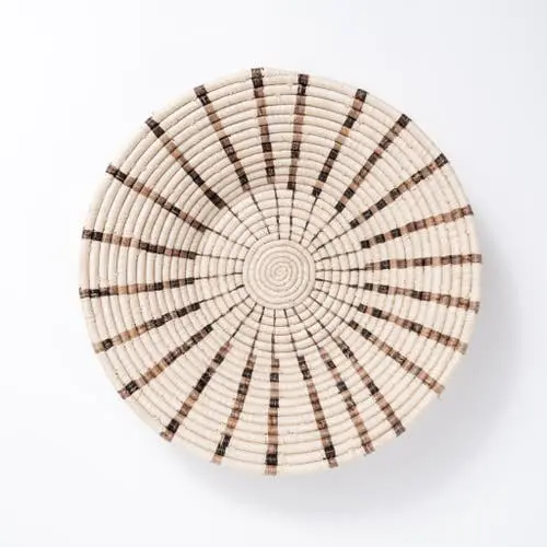 MAADILI COLLECTIVE Large Radial Basket ~ Banana Fiber - Natural