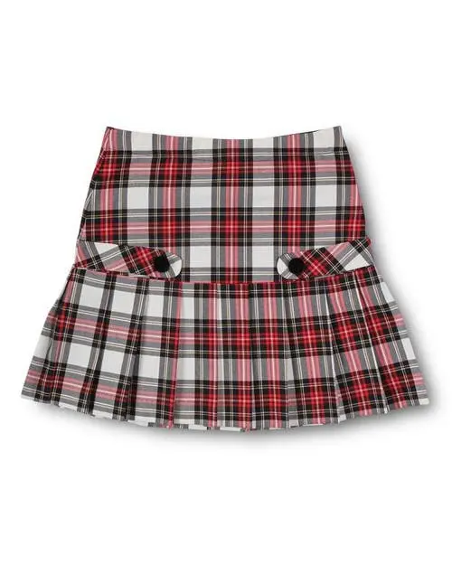 FLORENCE EISEMAN Plaid Pleated Skirt