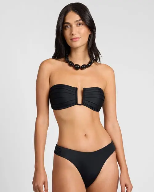 Onia Isla Bandeau Bikini Top - Black