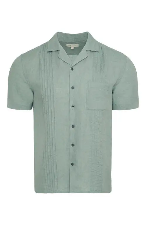 Onia Linen Pintuck Camp Shirt