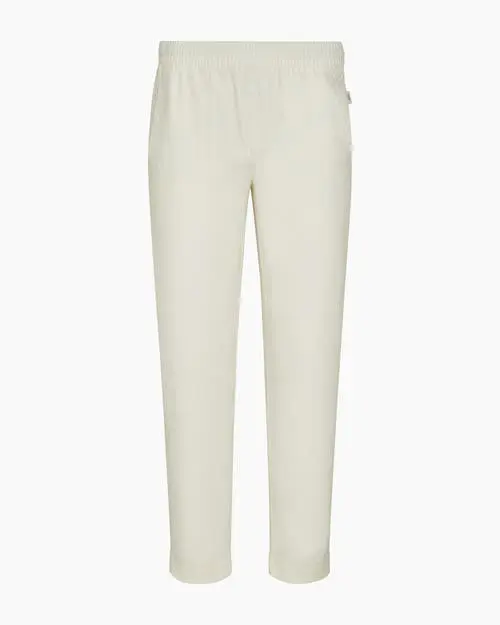 Onia Linen Cotton Stretch Cuffed Pants - Egret