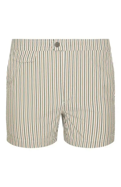 Onia Calder 4" Swim Trunk With Elastic Sides - White Multi