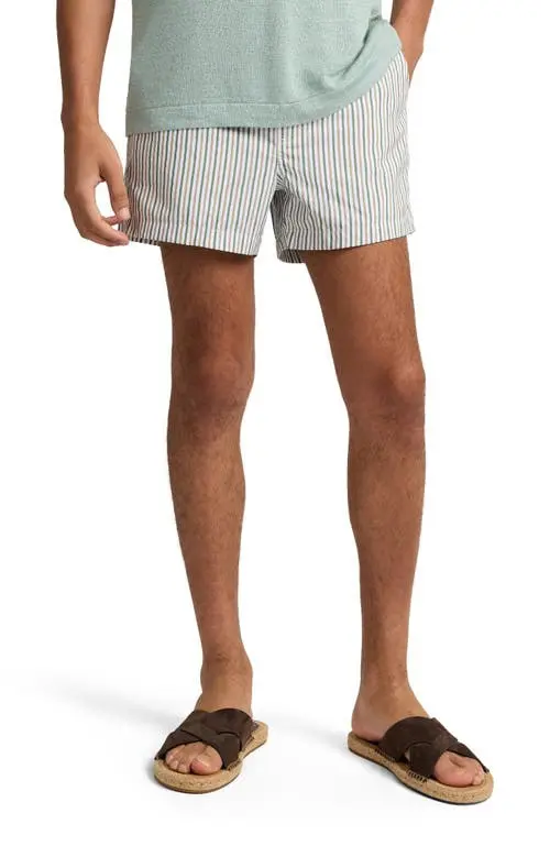Onia Calder 4" Swim Trunk With Elastic Sides - White Multi