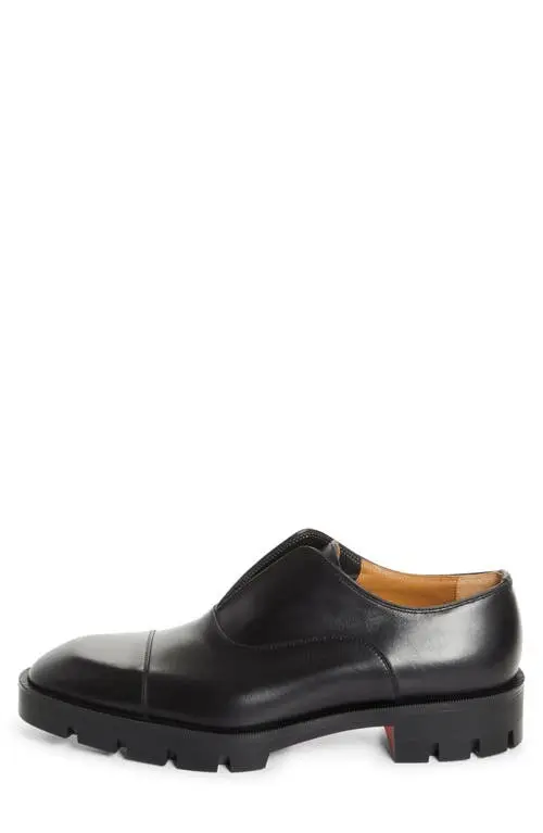 CHRISTIAN LOUBOUTIN Alpha Lion Cap-toe Slip-on - Black