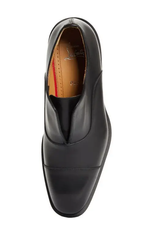 CHRISTIAN LOUBOUTIN Alpha Lion Cap-toe Slip-on - Black