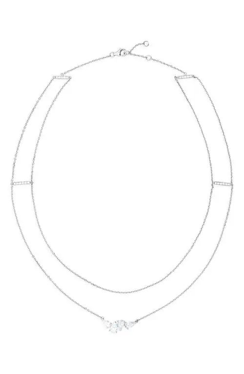 REPOSSI Serti Sur Vide Diamond Layered Necklace - White Gold