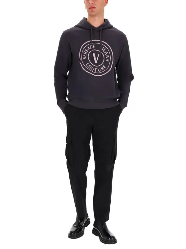 Versace Sweatshirt With Logo - Grey