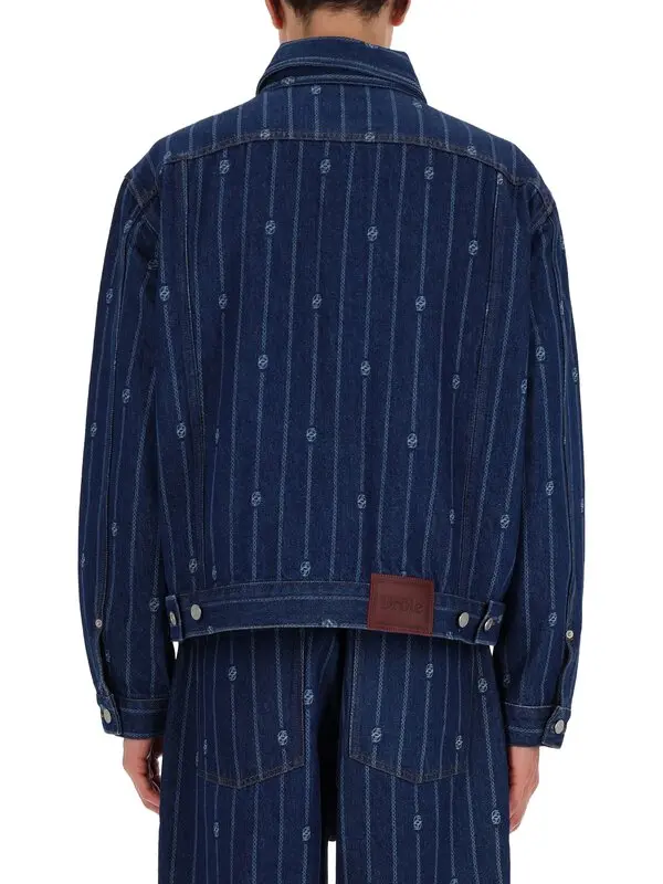 Drole De Monsieur Denim Monogramme Jacket