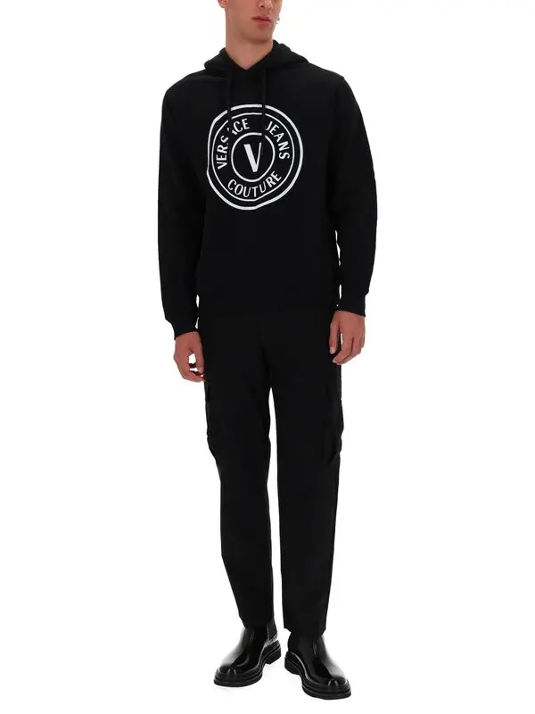 Versace Sweatshirt With Logo - Black