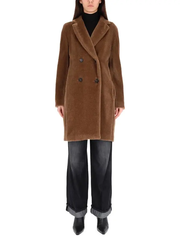 Max Mara Roseto Midi Coat - Brown