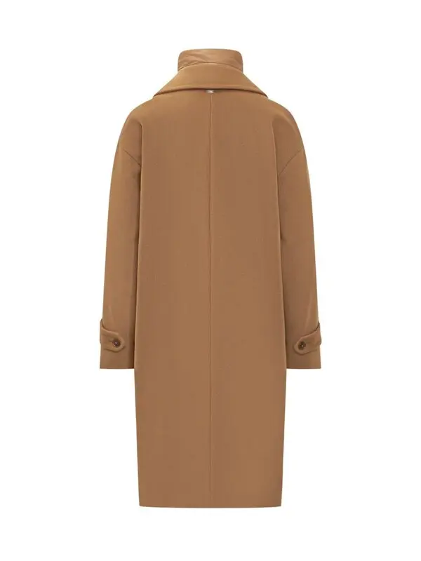 Herno Wool Coat With Removable Padded Insert - Beige