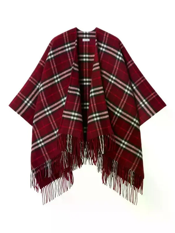 Burberry Check Wool Cashmere Cape