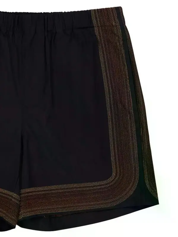Commas Embroidered Elasticated-waistband Shorts