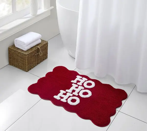 HALLMARK Red Ho Ho Ho Tufted Holiday Bath Rug, 20' X 30 - One-color