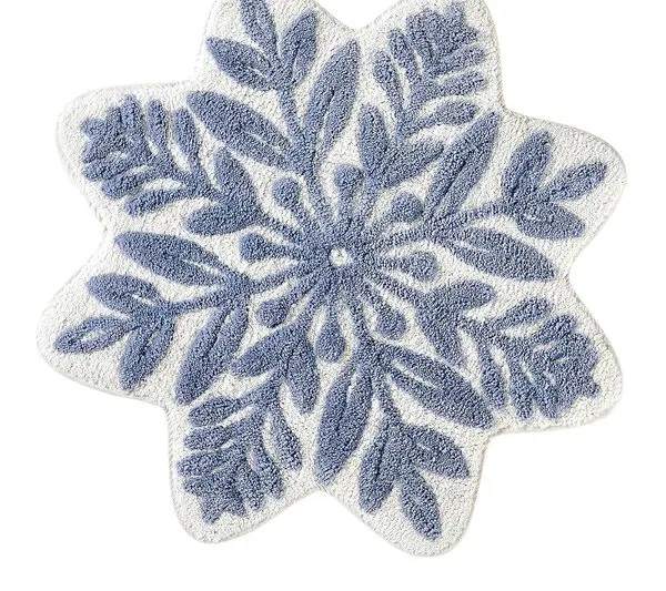 HALLMARK Multi Snowflake Shaped Tufted Holiday Bath Rug, 30