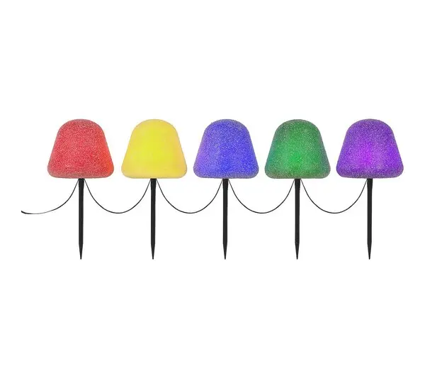 MR. CHRISTMAS 8in Sugared Gumdrop Pathway Lights - One-color