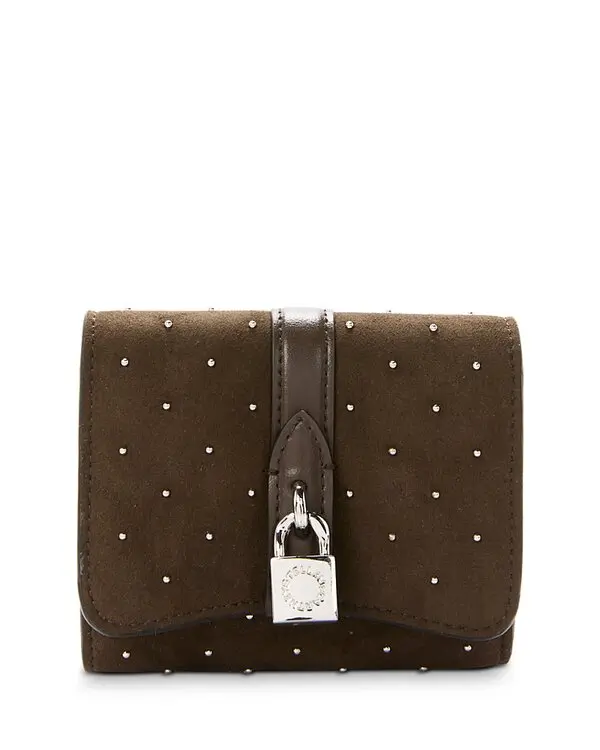 Stella McCartney Stella Ryder Studded Trifold Wallet - Moka