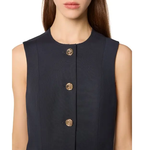 Tresse Fitted Sleeveless Blazer