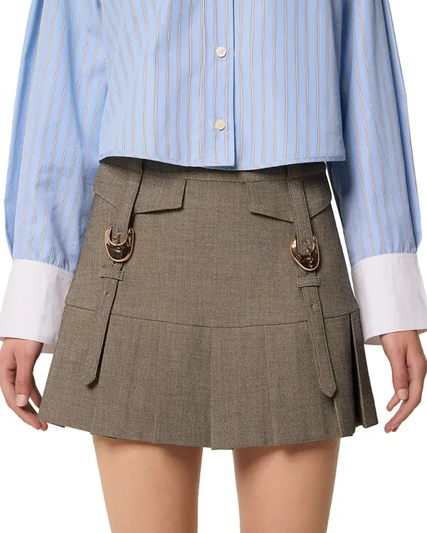 Tresse Joria Pleated Skirt - Grey