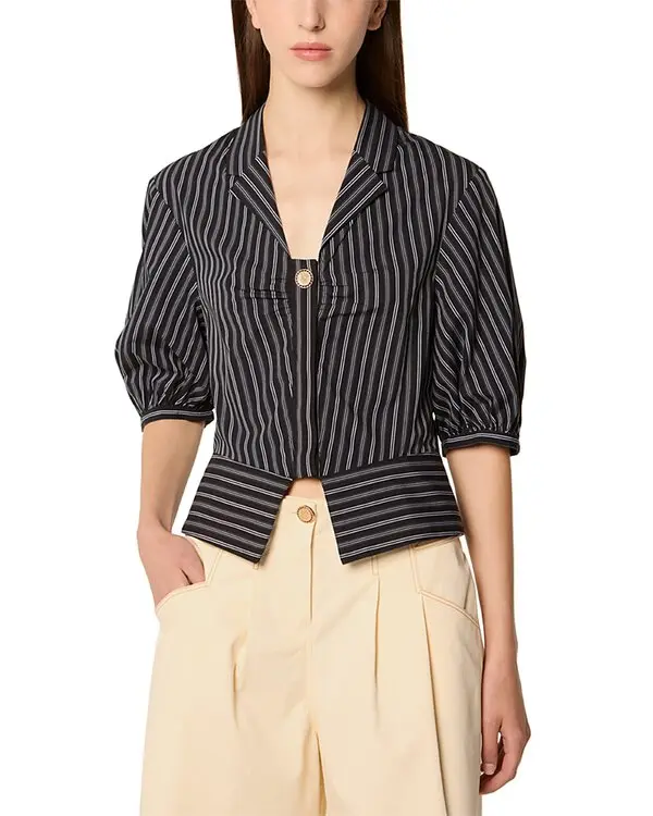 Tresse Cropped Puff Sleeve Shirt