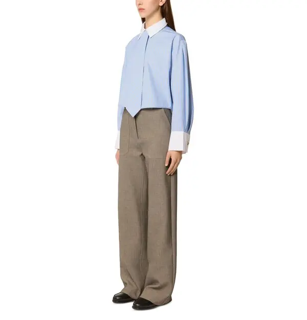 Tresse Cropped Tie Shirt