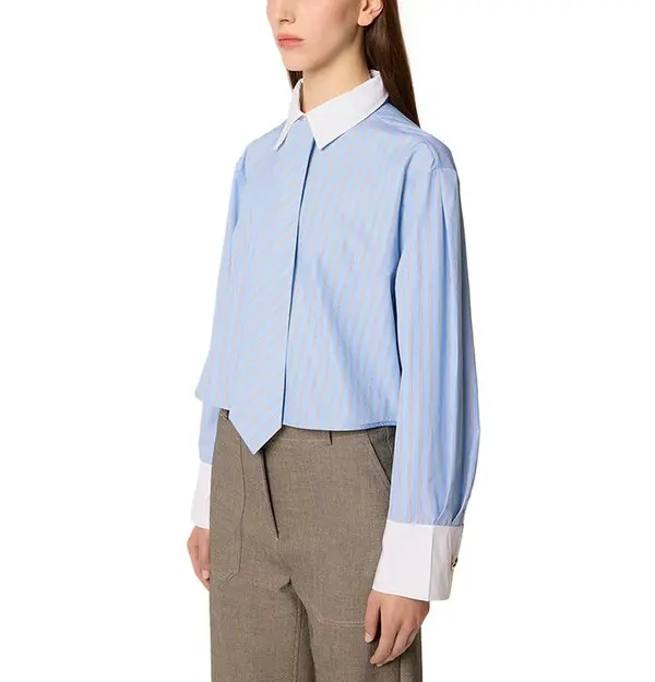 Tresse Cropped Tie Shirt