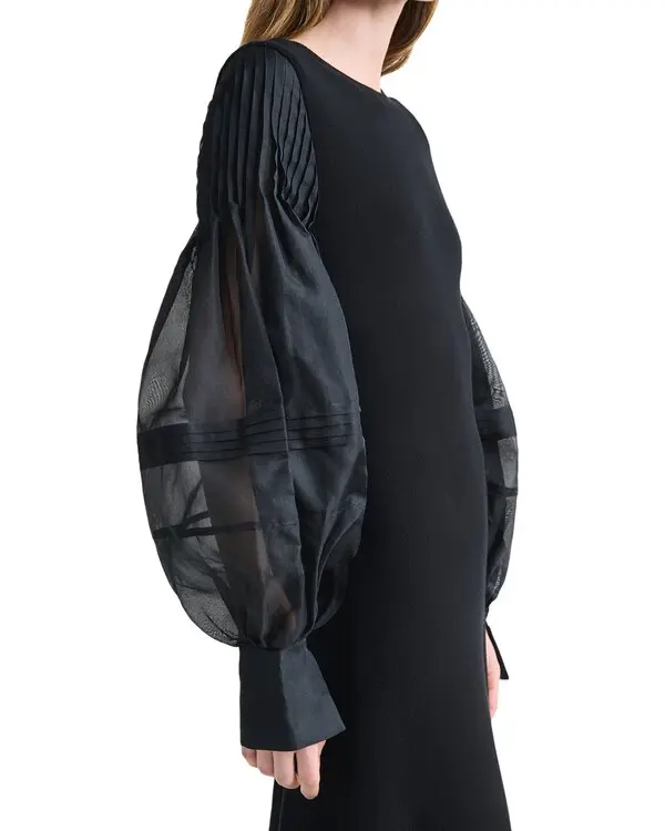 Altuzarra Carino Balloon Sleeve Silk Dress