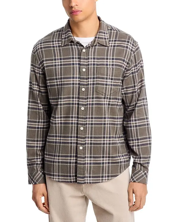 Rails Forrest Printed Button Front Shirt - Driftwood Coal