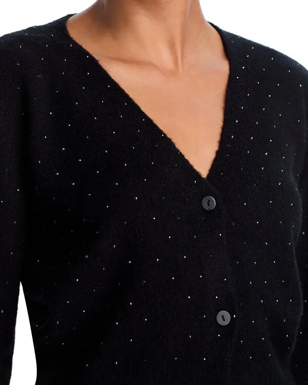 Aqua Beaded V-neck Cardigan