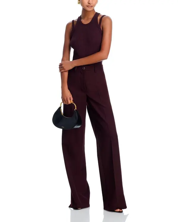 Helmut Lang Wool Vented Wide Leg Pants
