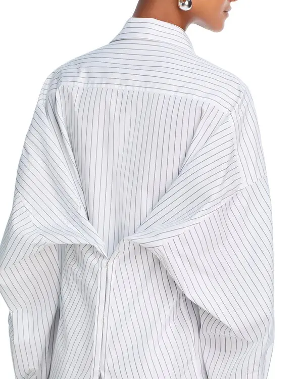 Helmut Lang Stripe Cinched Placket Shirt