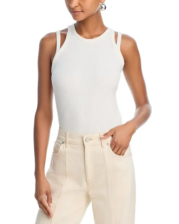Helmut Lang Double Strap Racerback Tank - Winter White