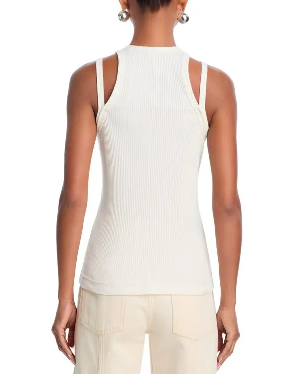 Helmut Lang Double Strap Racerback Tank - Winter White