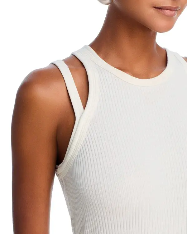 Helmut Lang Double Strap Racerback Tank - Winter White