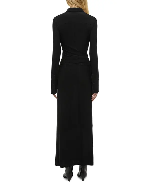 Helmut Lang Twisted Maxi Shirtdress - Black