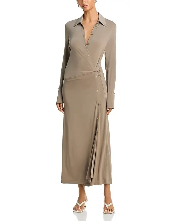 Helmut Lang Twisted Maxi Shirtdress - Fallenrock
