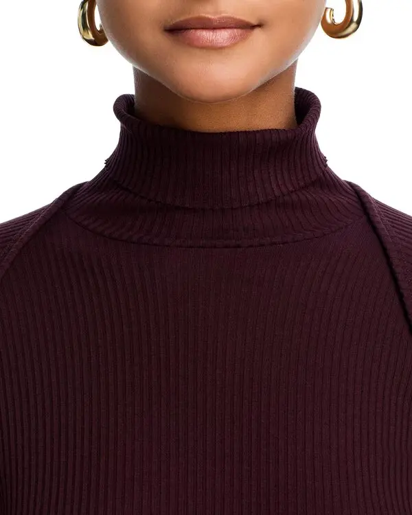 Helmut Lang Shrug Layer Turtleneck Sweater - Mahogany