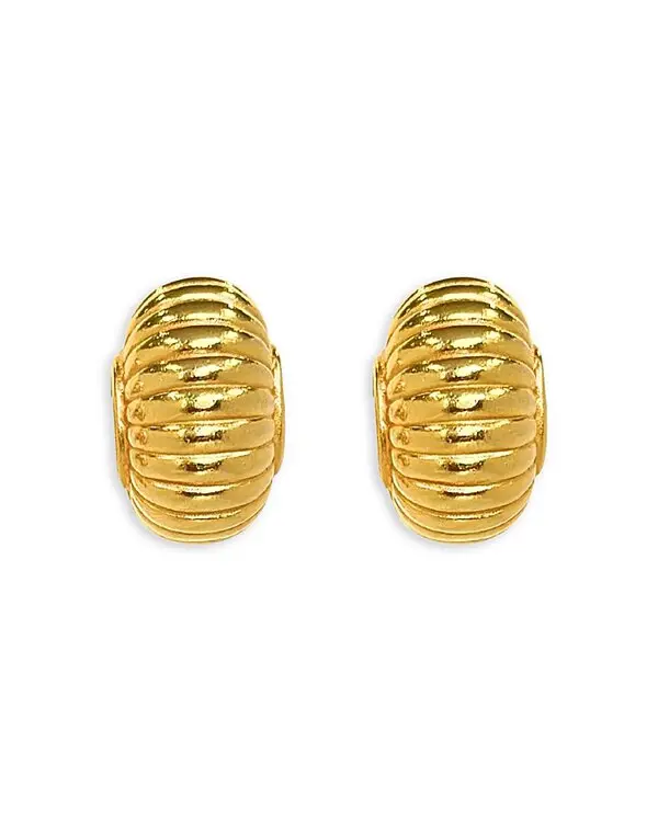 BEN-AMUN Textured Clip On Earrings - Gold