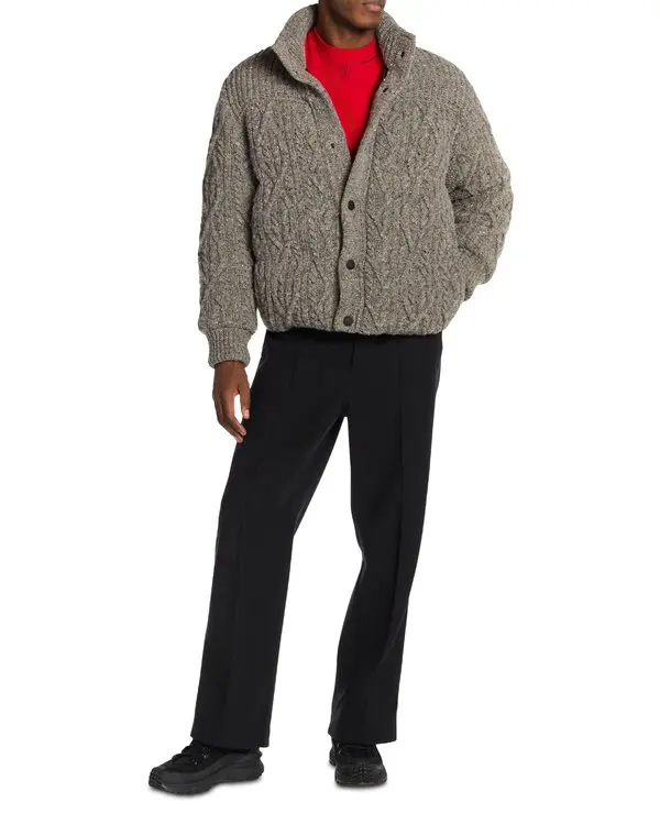 Moncler Wool Cable Knit Cardigan