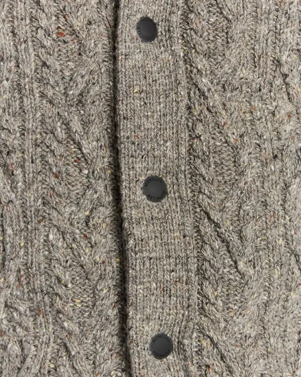 Moncler Wool Cable Knit Cardigan