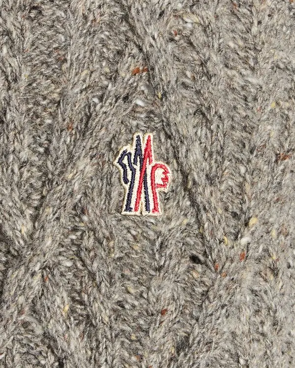 Moncler Wool Cable Knit Cardigan